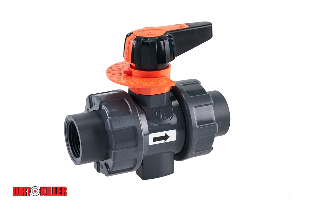 Metering Ball Valve 1" Poly | Dirt Killer